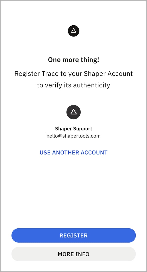 Registering the Trace Frame